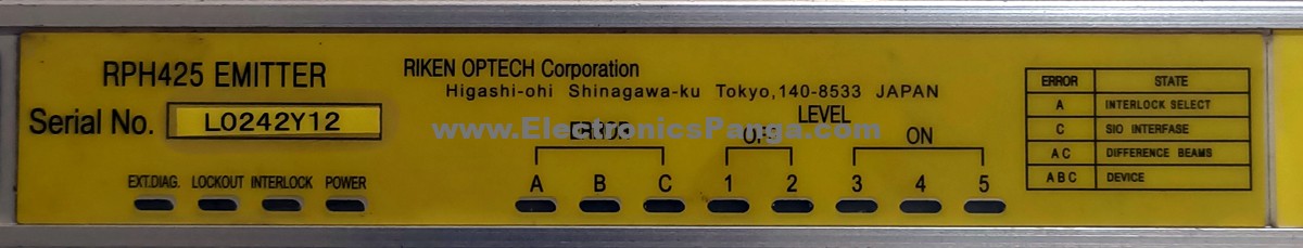 RIKEN OPTECH RPH425-780E RPH425-780R Emitter Receiver Safety Light ...